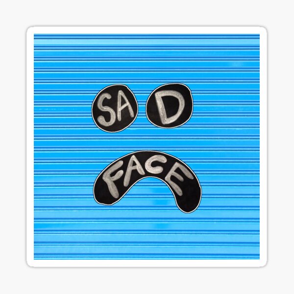 "Sad Face" Sticker for Sale by SmileyJanelle | Redbubble