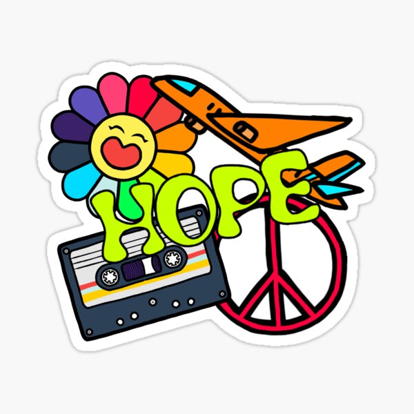 "Hope World Aesthetic" Sticker for Sale by lcliao | Redbubble