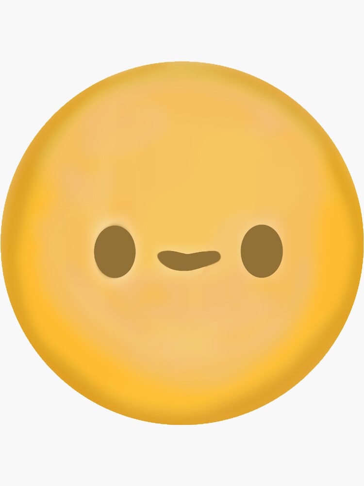 "Emoji “Awkward Smile”" Sticker by sirii | Redbubble