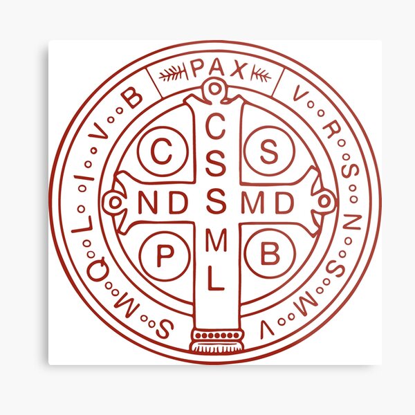 Lámina metálica «Medalla de San Benito» de artjuniverse | Redbubble