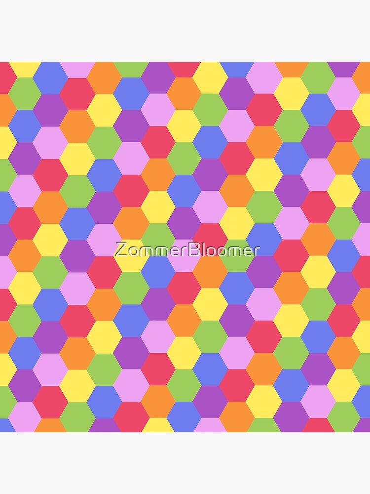 "Pastel Rainbow Hexagon Pattern" Poster by ZommerBloomer | Redbubble