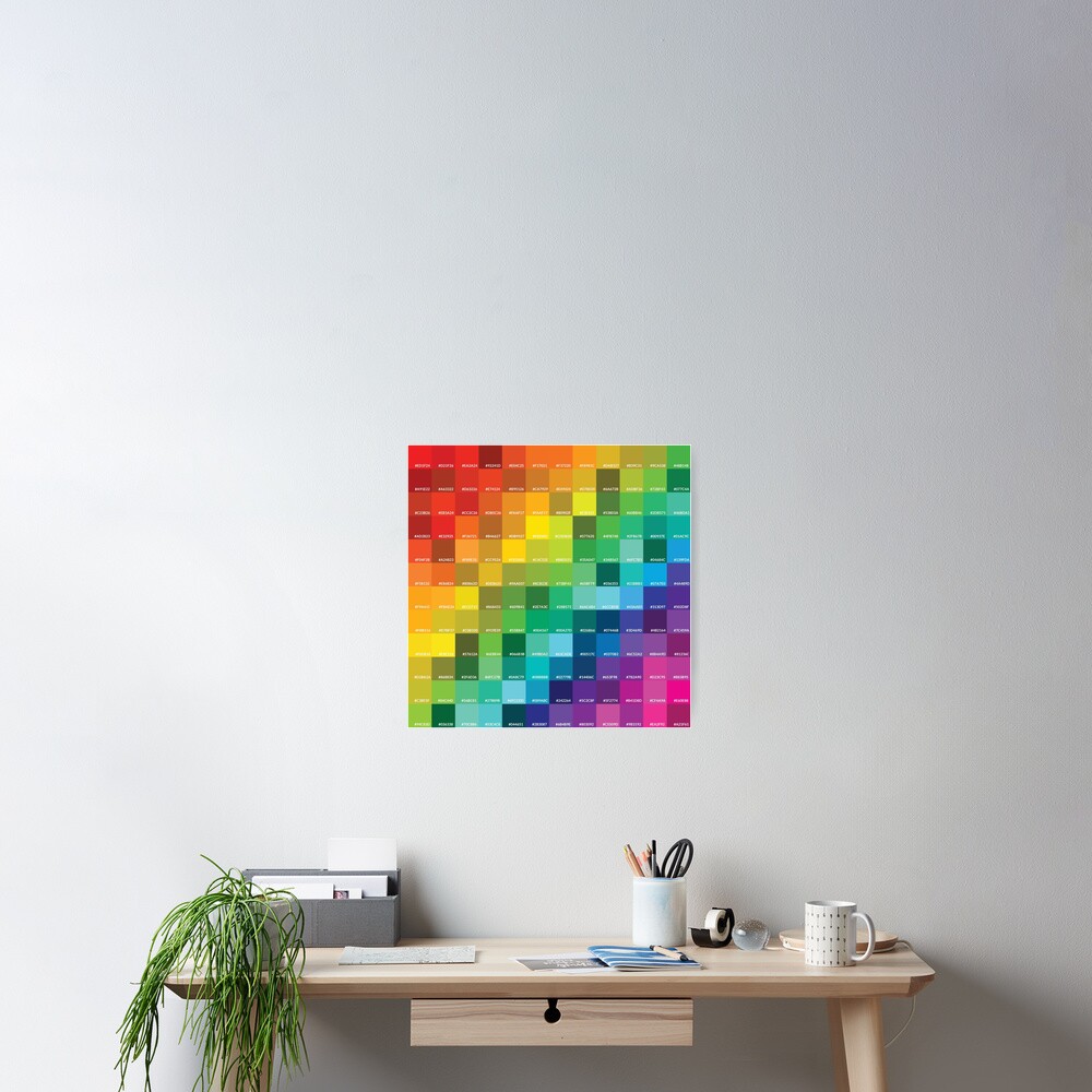 "Rainbow Hex Colors" Poster by jojo983 | Redbubble