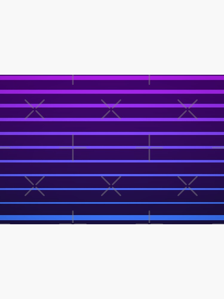 Synthwave Lines Pantone Colors Bath Mat