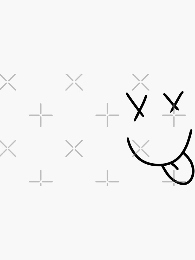 "X Smiley Face" Sticker for Sale by sydneymorganart | Redbubble