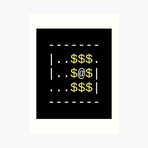 "In the Money! ASCII" Art Print for Sale by WPahat | Redbubble
