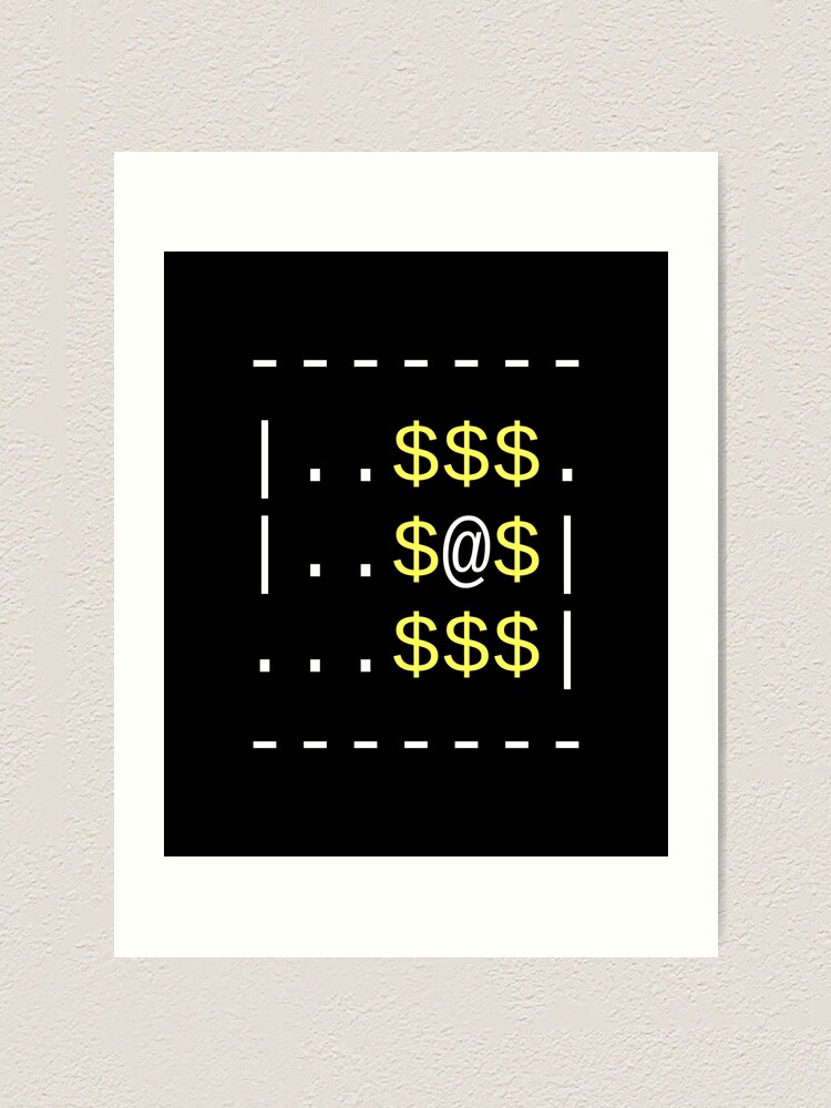 "In the Money! ASCII" Art Print for Sale by WPahat | Redbubble