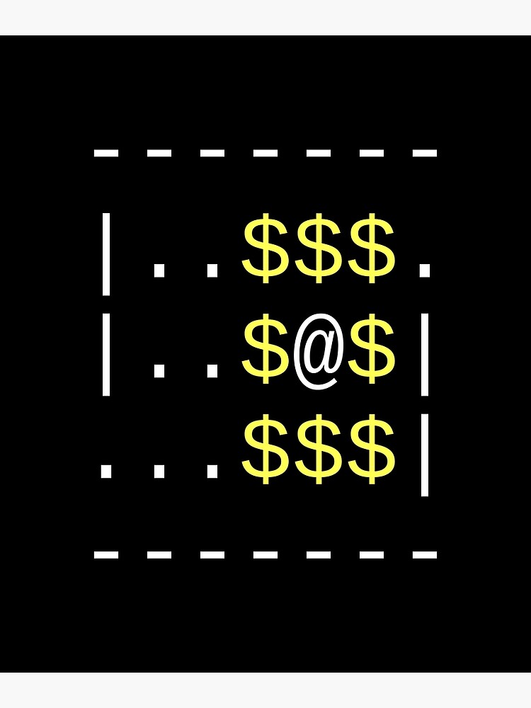 "In the Money! ASCII" Art Print for Sale by WPahat | Redbubble