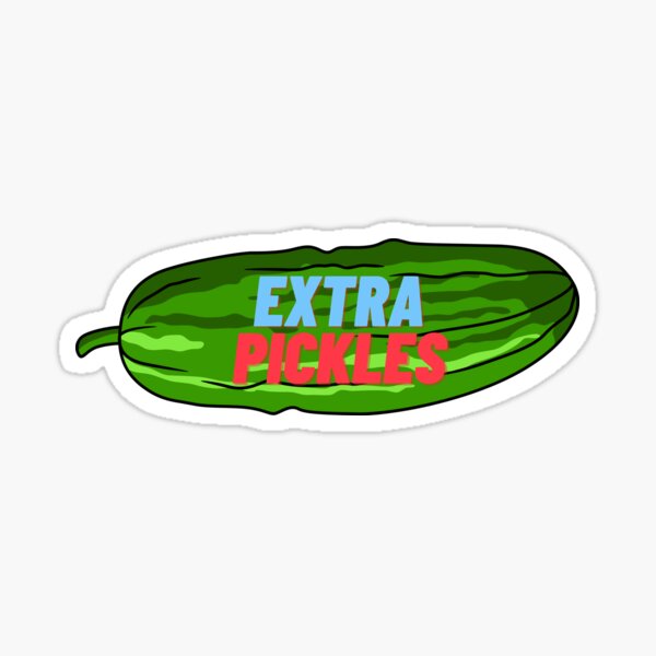 "Extra Pickles " Sticker for Sale by Hoarding | Redbubble