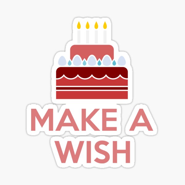 "Make A Wish" Sticker for Sale by Kreativista | Redbubble