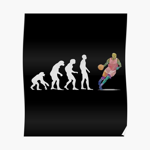 "Basketball Evolution " Poster for Sale by kmossad | Redbubble