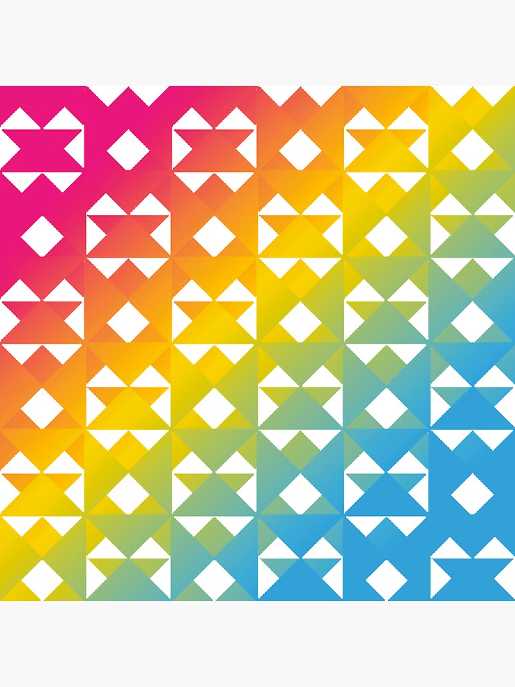 "Rainbow Triangle Pattern v3" Sticker by Tallulah-Malibu | Redbubble