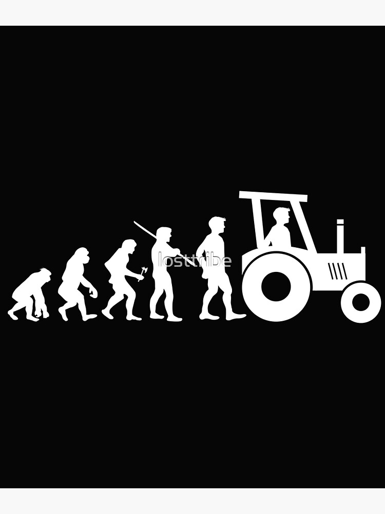 "Human Evolution Farmer Farming Farm" Poster by losttribe | Redbubble
