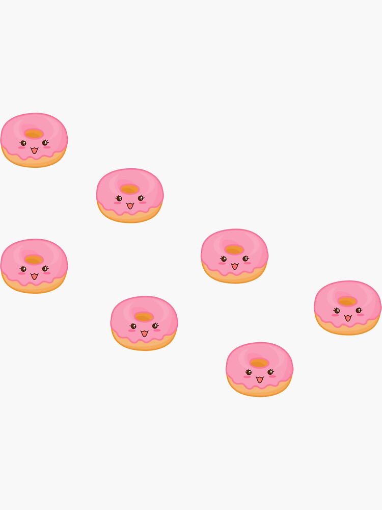 "Cute donut sticker pack" Sticker for Sale by Slbdesignss | Redbubble