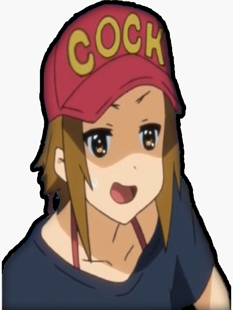 "K-on! Ritsu Cock Cap Sticker/Shirts/More" Sticker by Sethlow | Redbubble