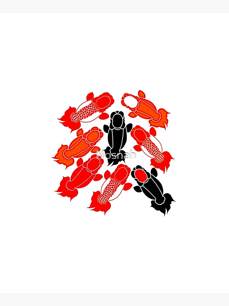 "Ranchu-Draufsicht-Goldfisch-Logo im weißen Hintergrund" Schürze von ...