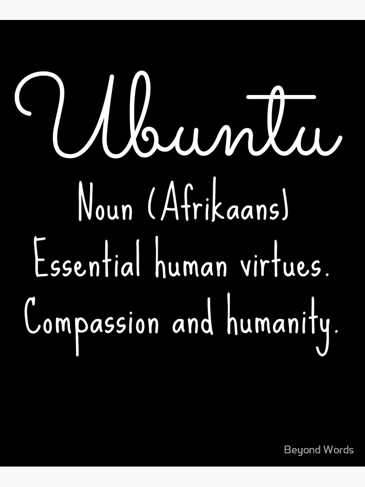"Ubuntu Afrikaans wording" Greeting Card for Sale by Beyond Words ...