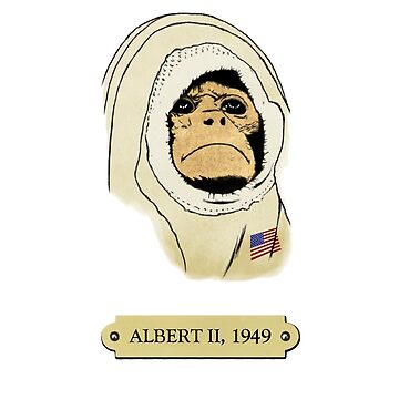 "Albert II: The first monkey in space" Essential T-Shirt for Sale by ...