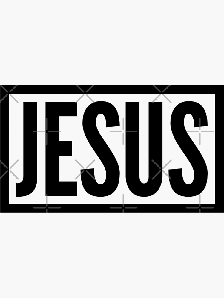 "Jesus in Bold Letters Inside The Box" Sticker for Sale by bugtalk ...