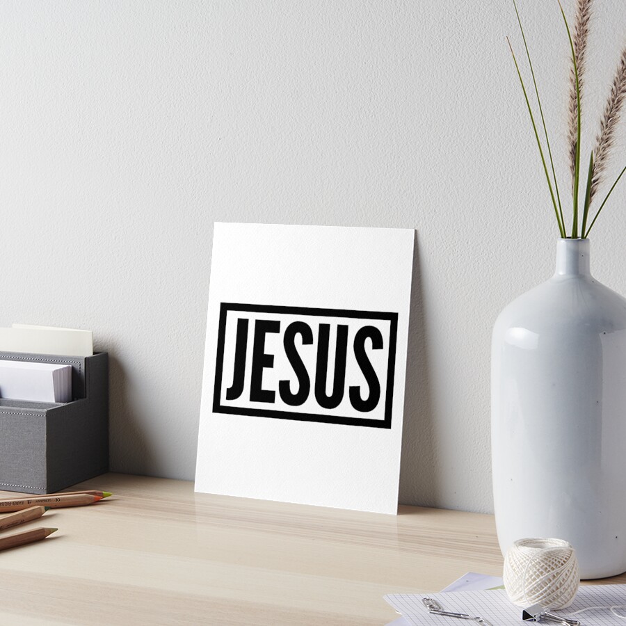 "Jesus in Bold Letters Inside The Box" Art Board Print for Sale by ...