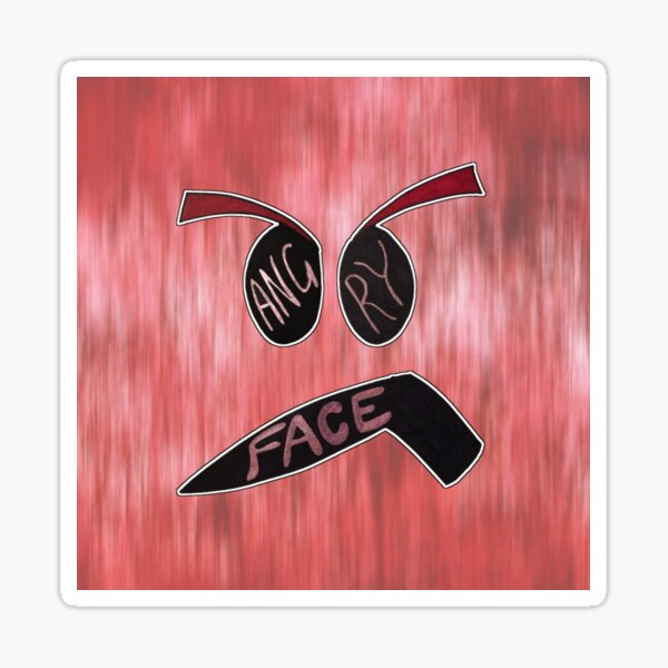 "Angry Face" Sticker by SmileyJanelle | Redbubble