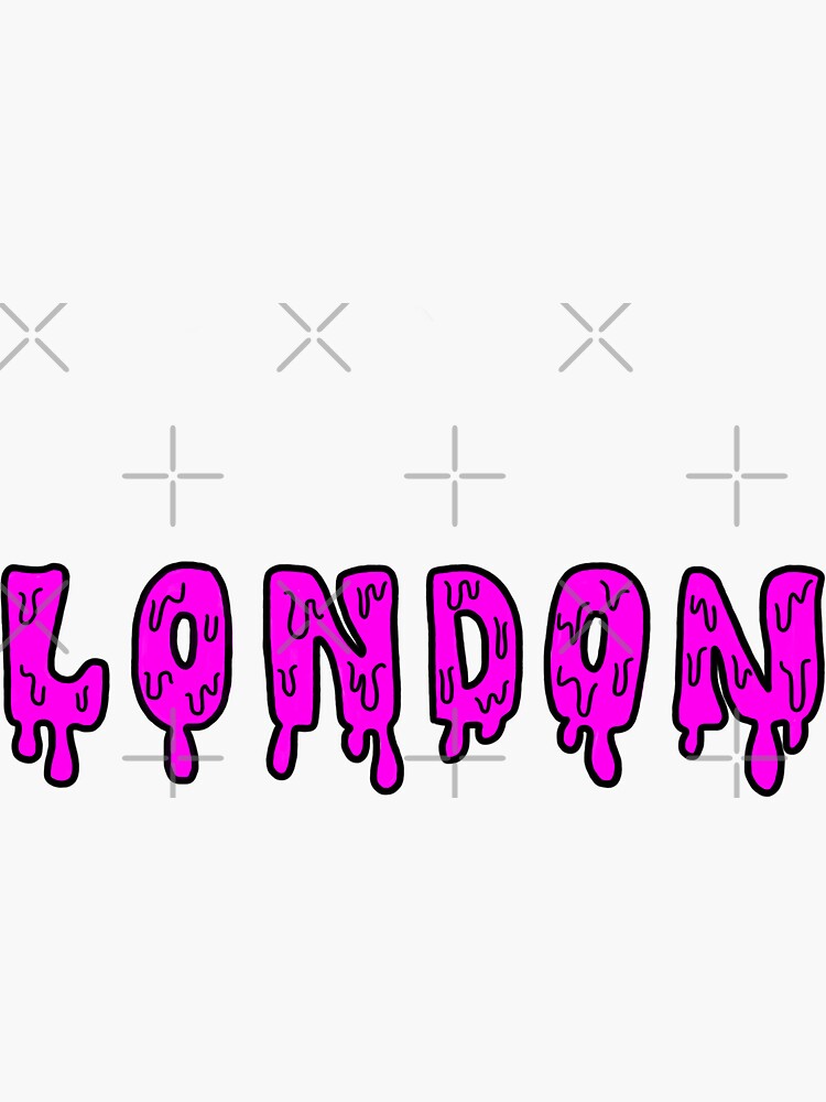 "London neon modern drip style " Sticker for Sale by artaidene | Redbubble