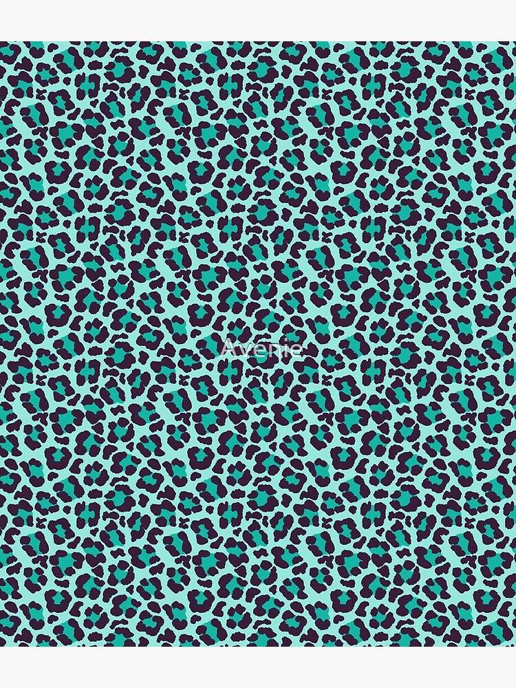 Turquoise Leopard Print Wallpaper