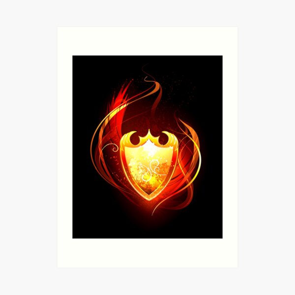 "Fiery Shield ( Fire Shield )" Art Print for Sale by Blackmoon9 | Redbubble
