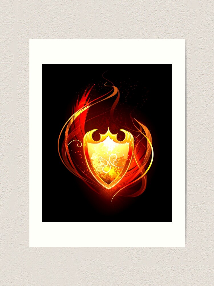 "Fiery Shield ( Fire Shield )" Art Print for Sale by Blackmoon9 | Redbubble