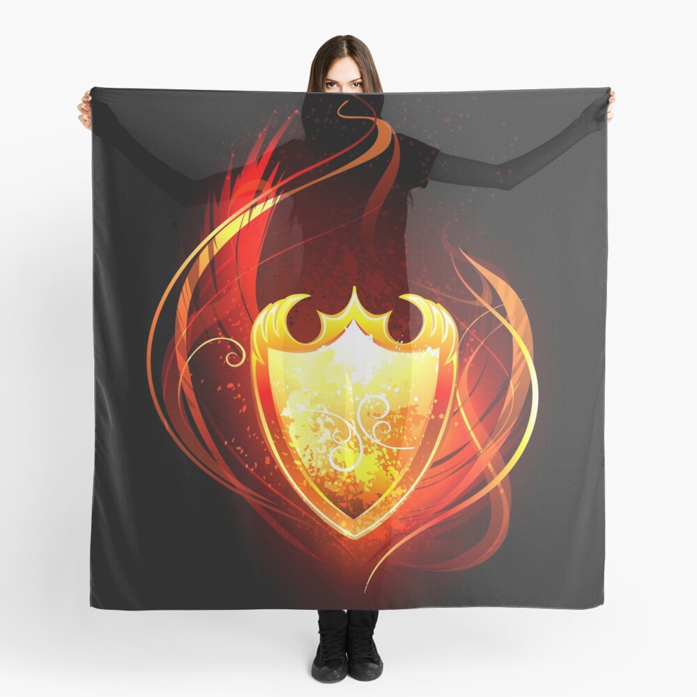 "Fiery Shield ( Fire Shield )" Scarf for Sale by Blackmoon9 | Redbubble