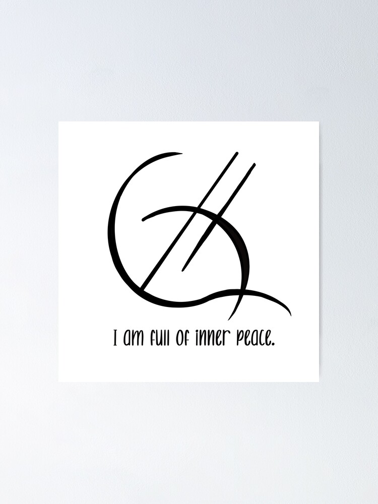 "Inner Peace Sigil" Poster for Sale by TheMuddyCatCo | Redbubble