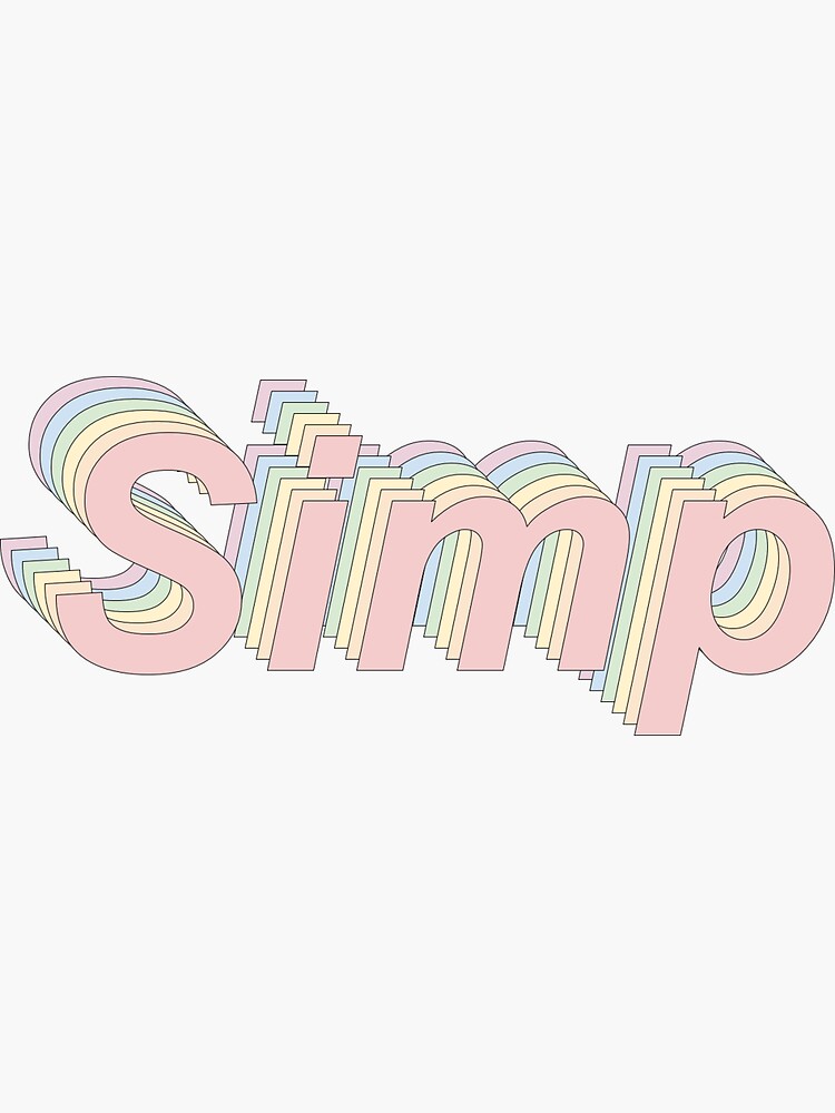 "simp !!" Sticker for Sale by moosic | Redbubble