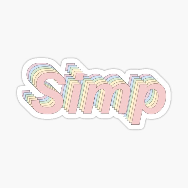 "simp !!" Sticker for Sale by moosic | Redbubble