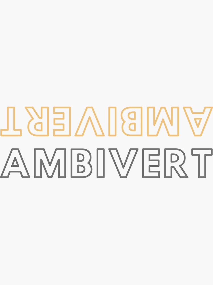 "Ambivert Design" Sticker by garhoud | Redbubble