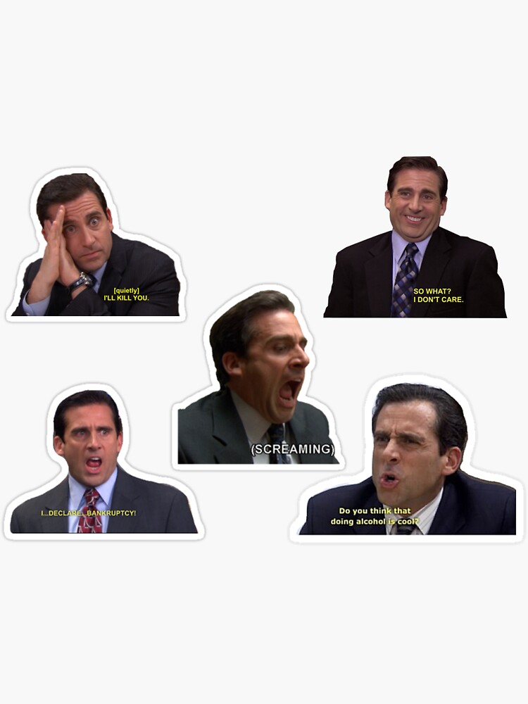 "Michael Scott sticker pack" Sticker for Sale by moosic | Redbubble