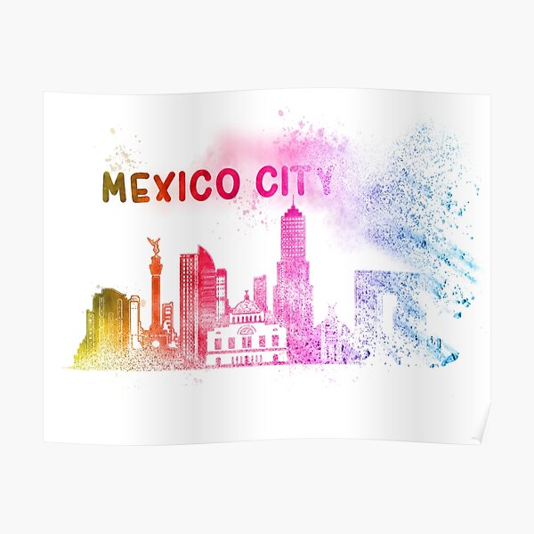 "Mexico City Silhouette" Poster by vdwaltDesign | Redbubble