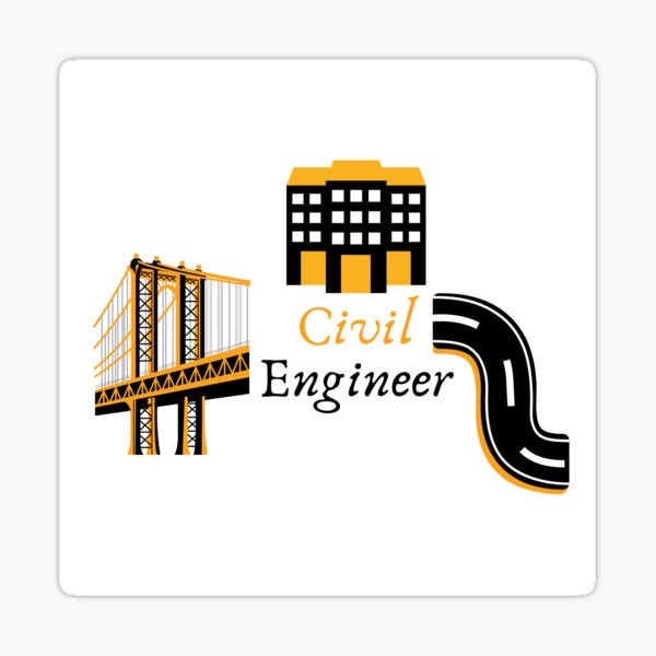 "bridge road infrastructure building-Civil engineer" Sticker for Sale ...