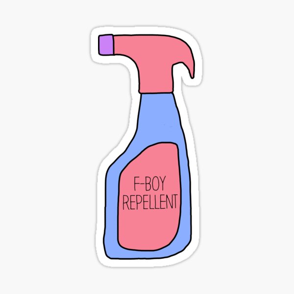 "Fboy Repellent" Sticker for Sale by megjos | Redbubble