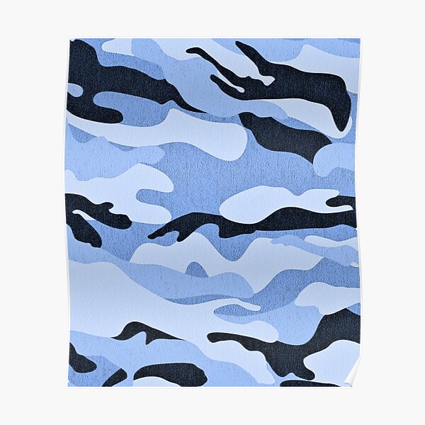 "Baby Blue Camo" Poster for Sale by albillings | Redbubble