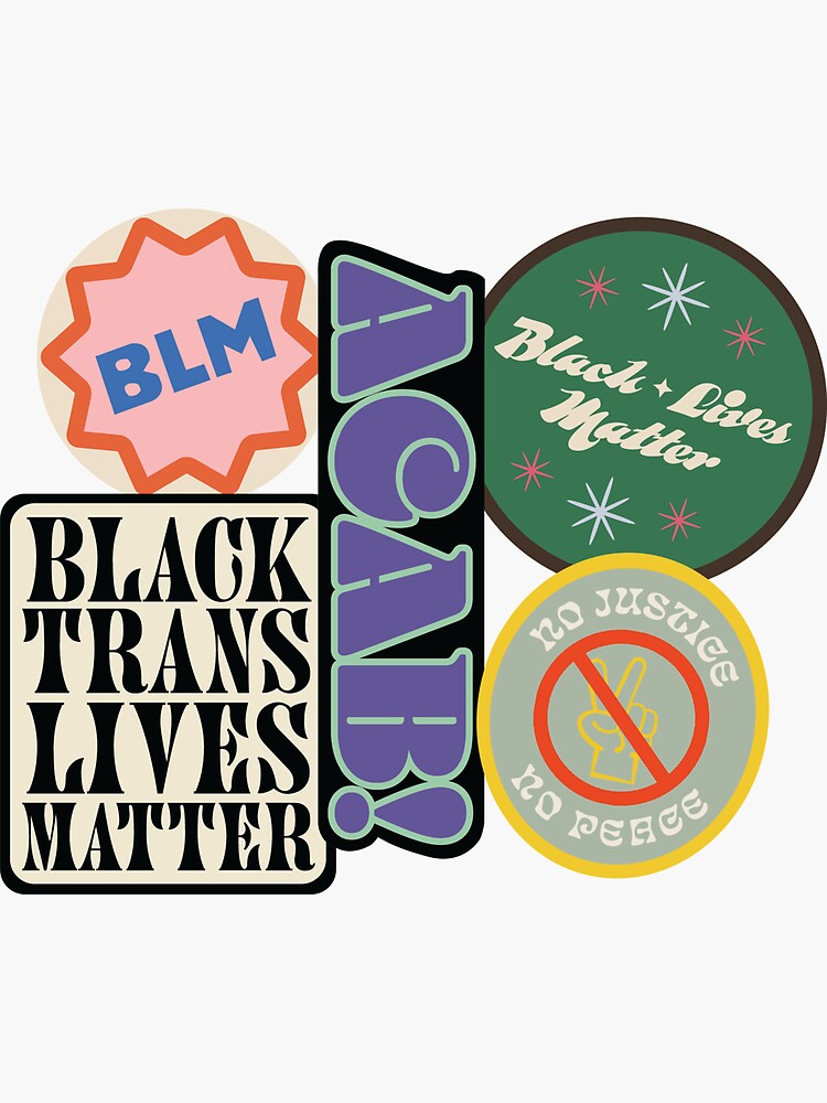 "BLM Sticker Set (ALL PROFITS DONATED)" Sticker by kbradish | Redbubble