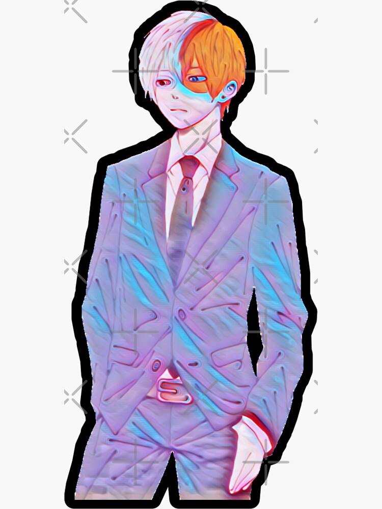 "Todoroki 4 (pink)" Sticker for Sale by LELA- | Redbubble