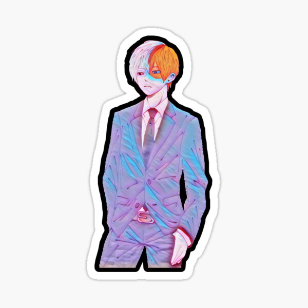 "Todoroki 4 (pink)" Sticker for Sale by LELA- | Redbubble