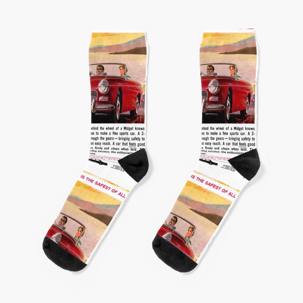 "MG MIDGET" Socks for Sale by ThrowbackM2 | Redbubble