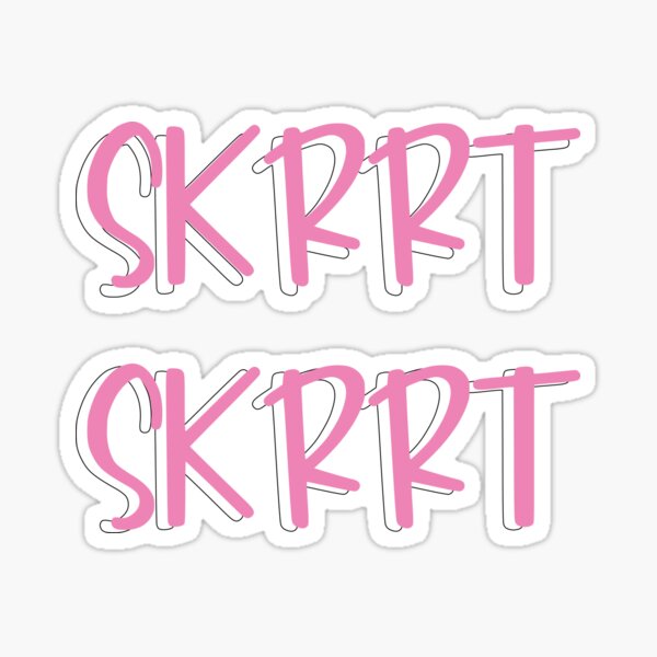 "Larray pink skrrt skrrt" Sticker for Sale by violetcho | Redbubble