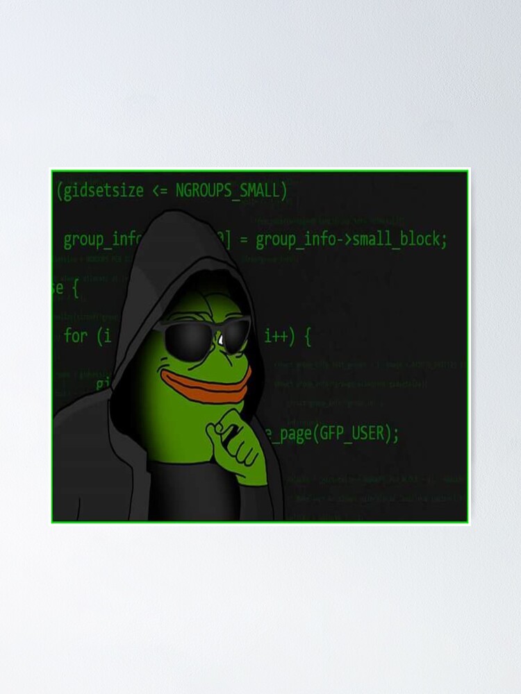 "Hacker Pepe" Poster for Sale by All-About-Meme | Redbubble