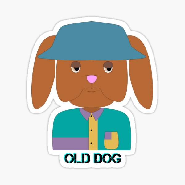 "Dog thug 80s rap hip hop illustration" Sticker for Sale by HidySamy ...