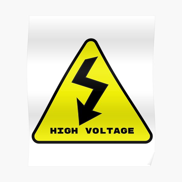 "High voltage" Poster for Sale by reemaker | Redbubble