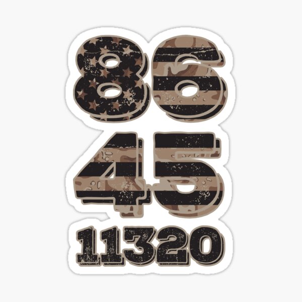 "8645 Anti Trump American Flag Desert Camo US Army 86 45" Sticker by T ...