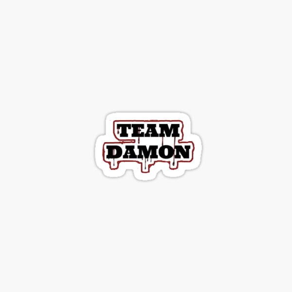 "Team Damon" Sticker for Sale by AleFilipan | Redbubble