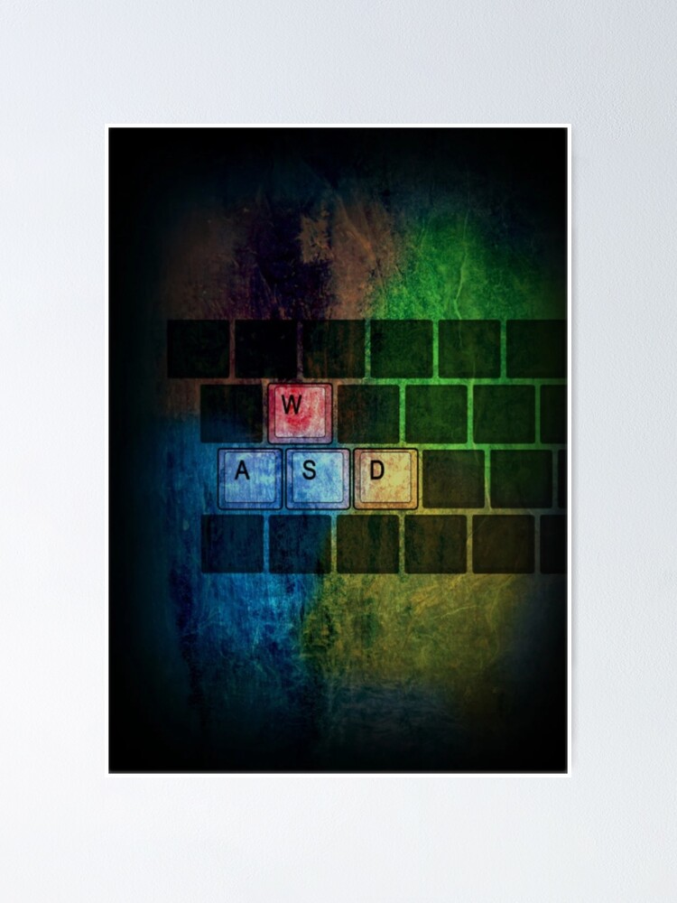 "WASD - Gaming FPS Keys" Poster by ProjectBlackout | Redbubble