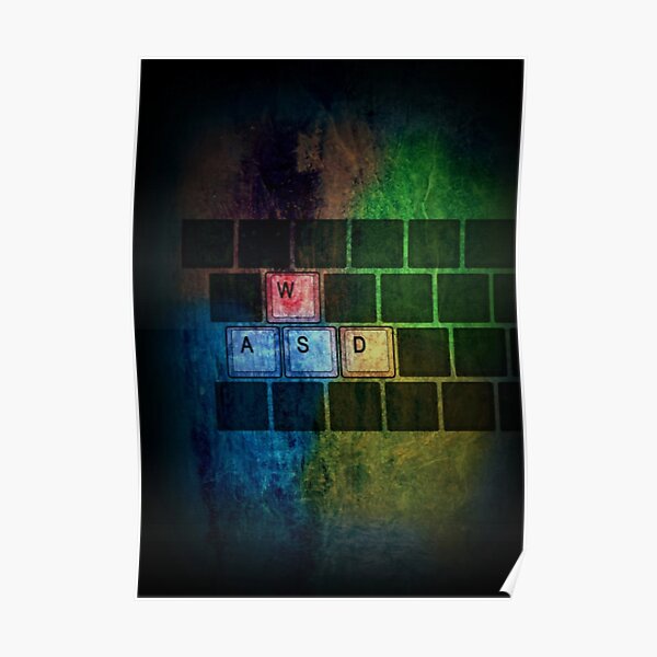 "WASD - Gaming FPS Keys" Poster by ProjectBlackout | Redbubble